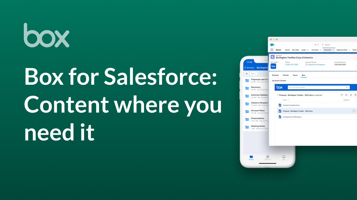 Easily install, structure, and access all your Box content with new Box for Salesforce ...